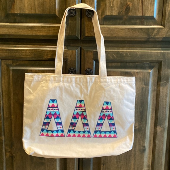 Tri Delta | Bags | Brand New Tri Delta Logo Tote Shoulder Bag | Poshmark